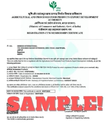 APEDA Registration (RCMC) | Tax Unbound